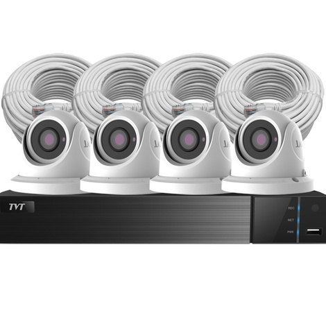 TVT 4 Channel NVR Kit & 4 x 4MP IP Cameras